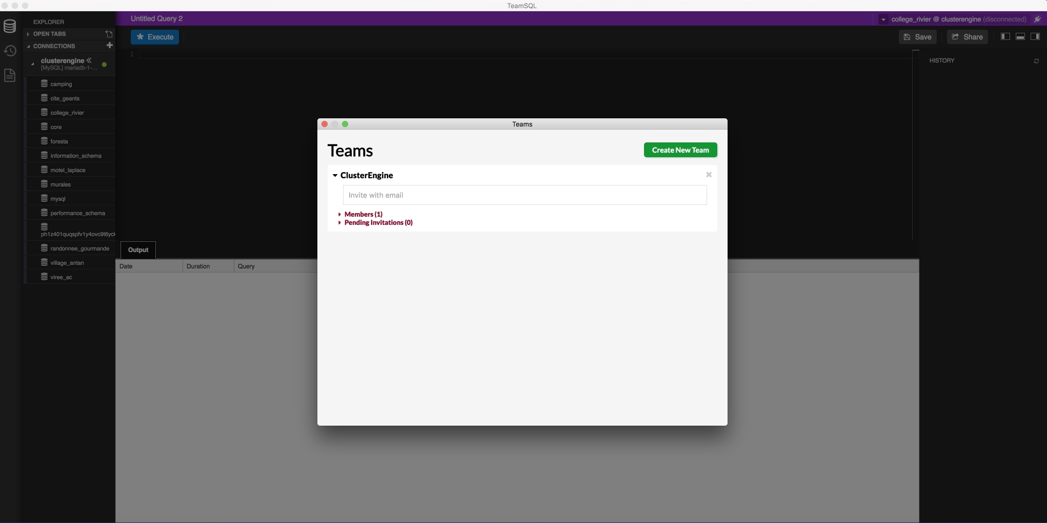 Tools for Database Management. TeamSQL. - ClusterEngine.me